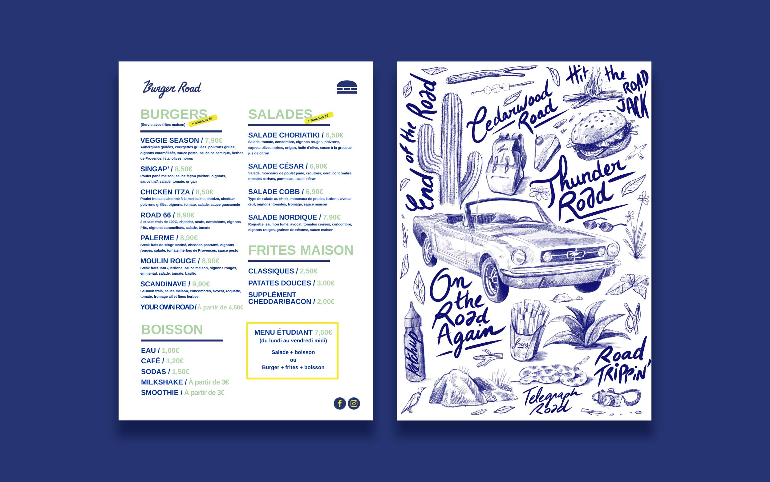 Burger Road - Fast food Asnières-sur-Seine - Identité visuelle